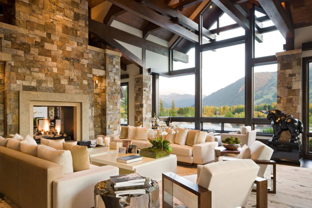 25 Interior Stone Fireplace Designs