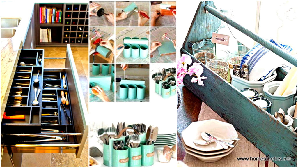 27 Ingenious DIY Cutlery Storage Solution Projects That Will Declutter ...