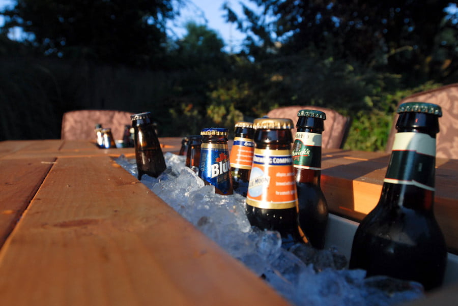 How To Build A DIY Patio Table With Built-in Beer/Wine Coolers