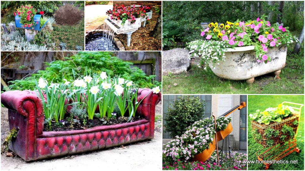 19 Of The World's Best Ways To Repurpose Old Furniture In Your Garden