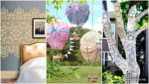 22 Charming And Beautiful Lace DIY Projects To Realize At Home