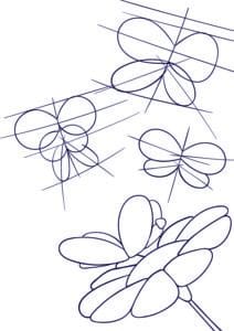Learn How To Draw A Butterfly On A Flower - Step By Step Tutorial