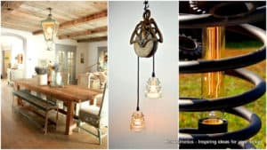 23 Shattering Beautiful DIY Rustic Light Ideas