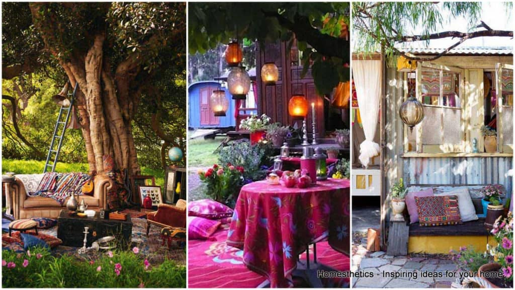 34 Colorful Bohemian Garden Designs To Embrace