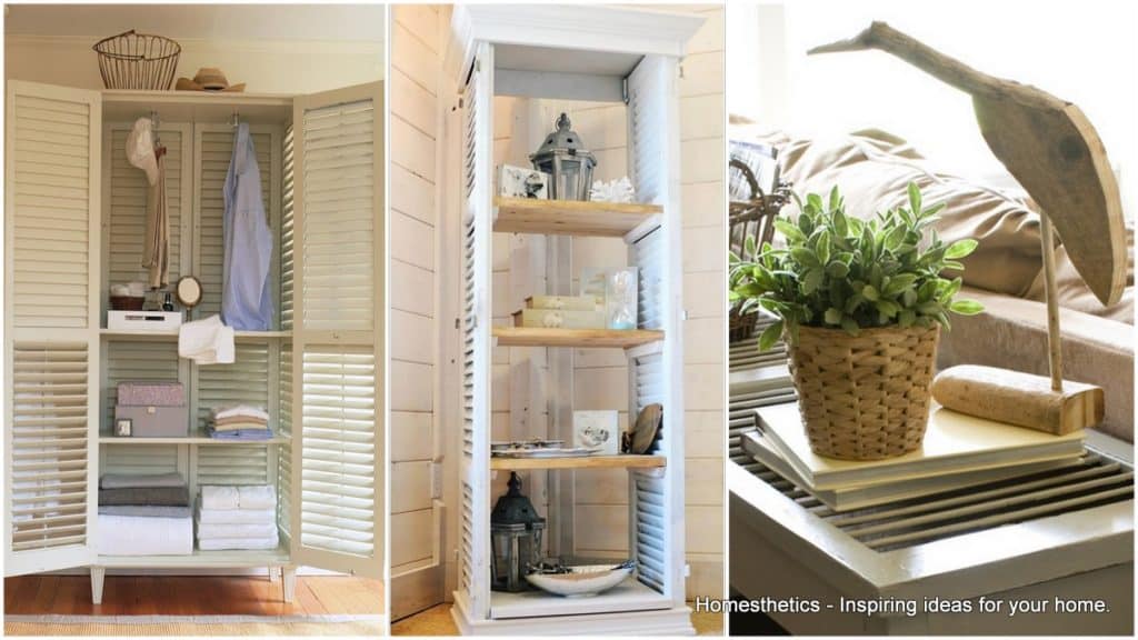 10 Ideas On How To Repurpose Window Shutters In Your Home