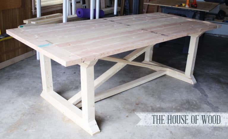 53 Free DIY Farmhouse Table Plans For A Rustic Dinning Room