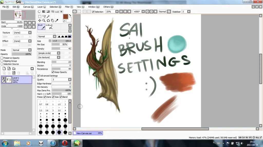 20 Best Paint Tool SAI Brushes And Textures | Art + Reviews