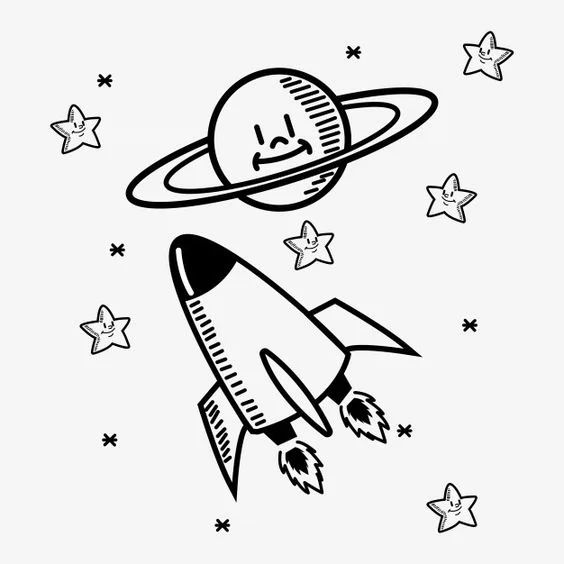 45 Easy Space Drawing Ideas You Can Try At Home