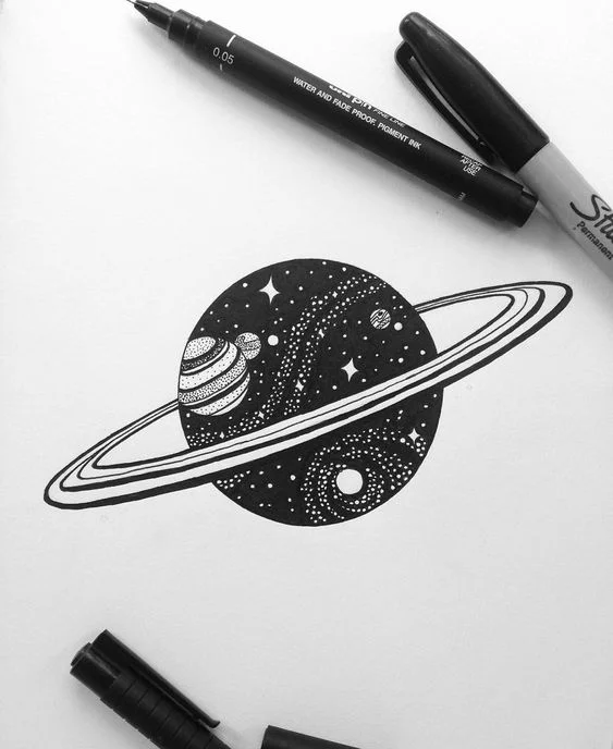 45 Easy Space Drawing Ideas You Can Try At Home