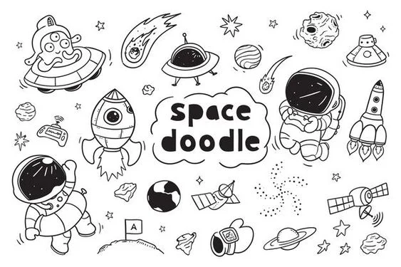 45 Easy Space Drawing Ideas You Can Try At Home