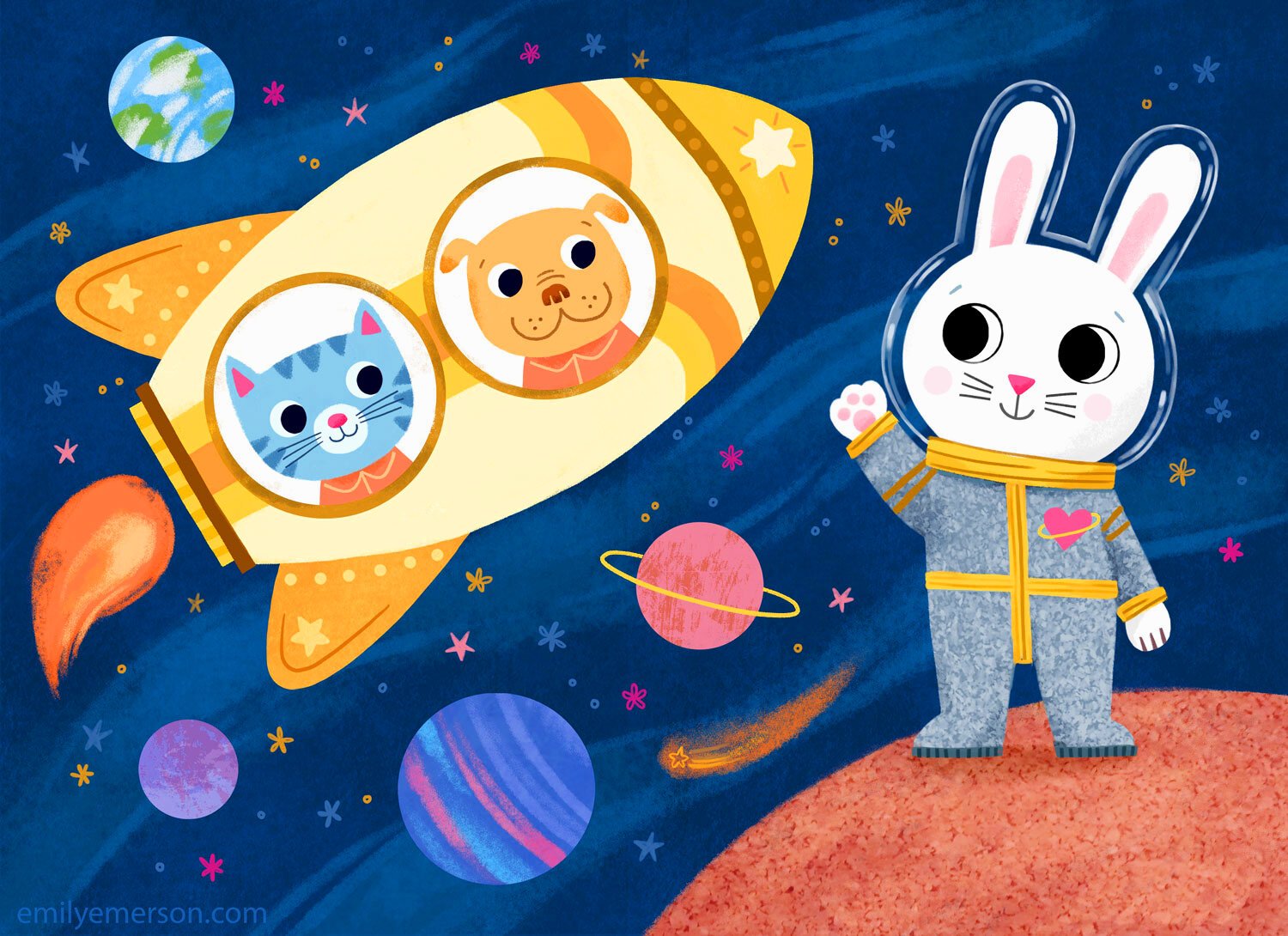 45 Easy Space Drawing Ideas You Can Try At Home