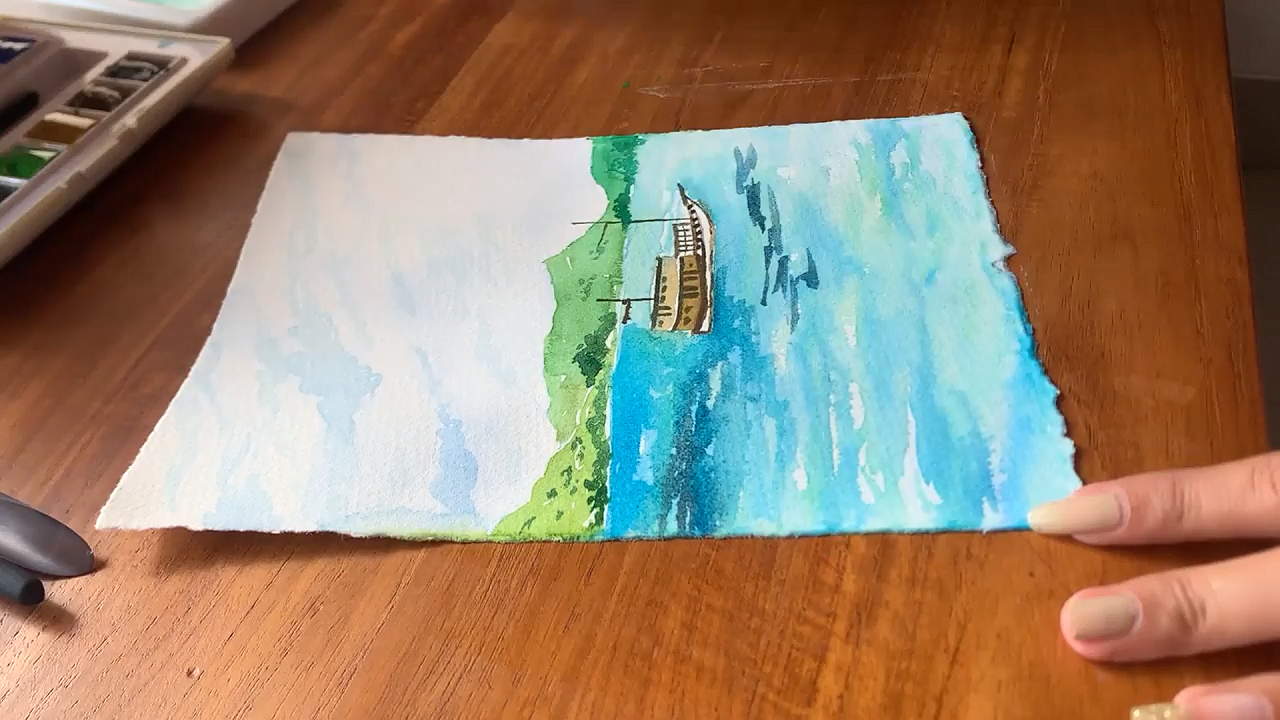 How To Paint Sea In Watercolor - Easy Beginner Guide