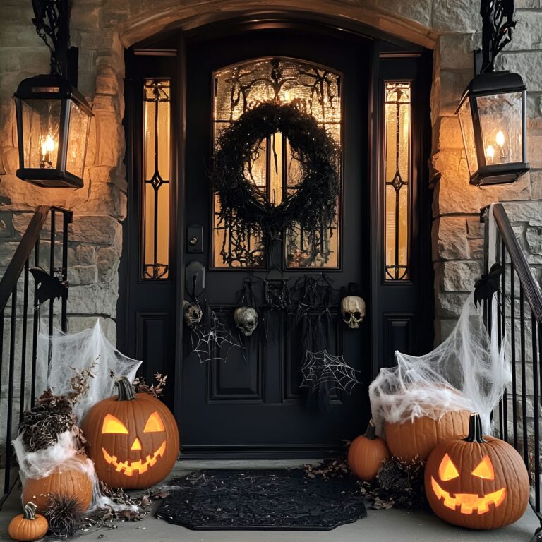 23 Front Porch Halloween Decoration Ideas For Spooky Curb-Appeal
