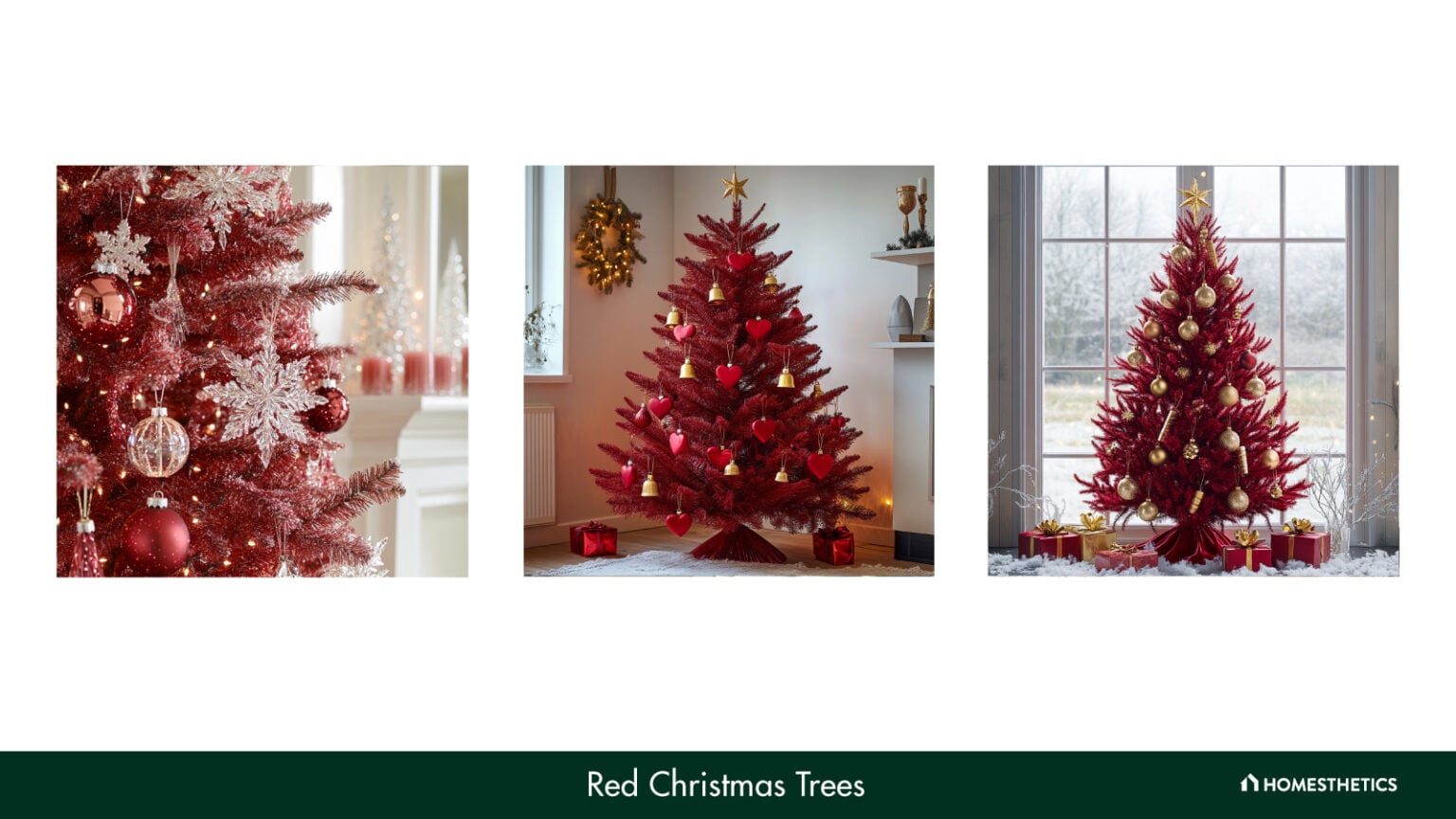 20 Red Christmas Trees Making A Striking Statement This Holiday Season