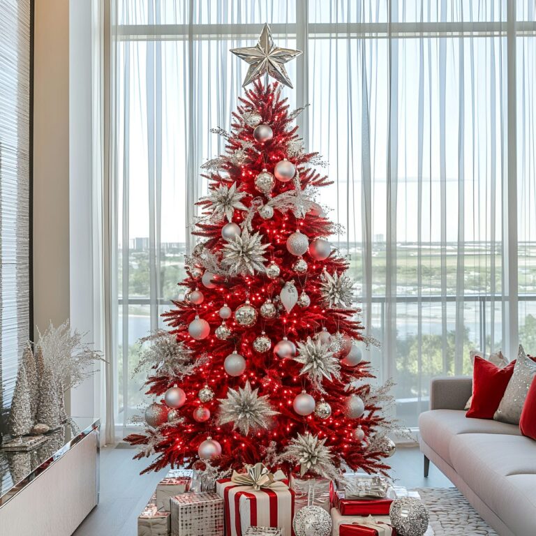 20 Red Christmas Trees Making A Striking Statement This Holiday Season