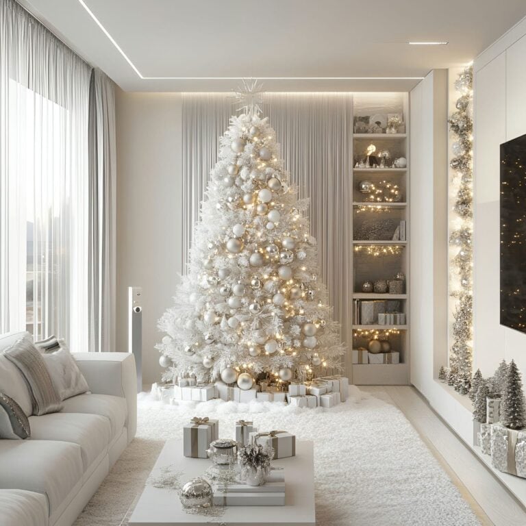 30 White & Silver Trees That Capture The Magic Of A Frosty Christmas