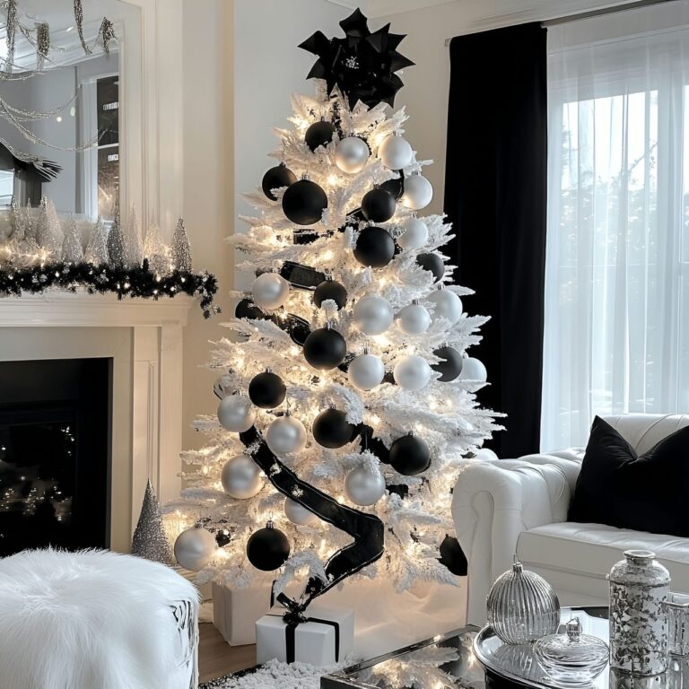 30 Black And White Trees Adding Timeless Style To Christmas