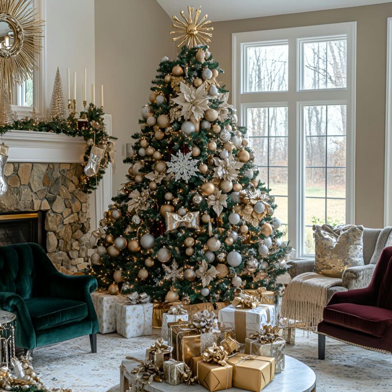 20 Metallic Accents Christmas Trees Creating A Luxe Atmosphere